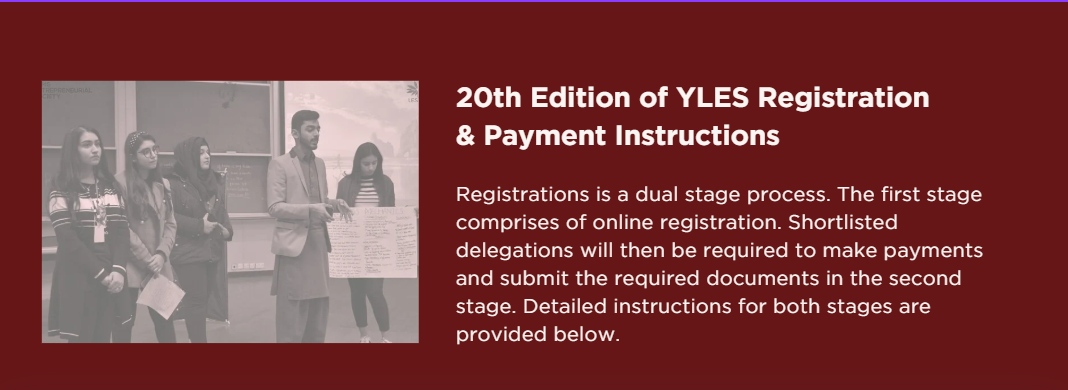 Registration Page YLES 2025